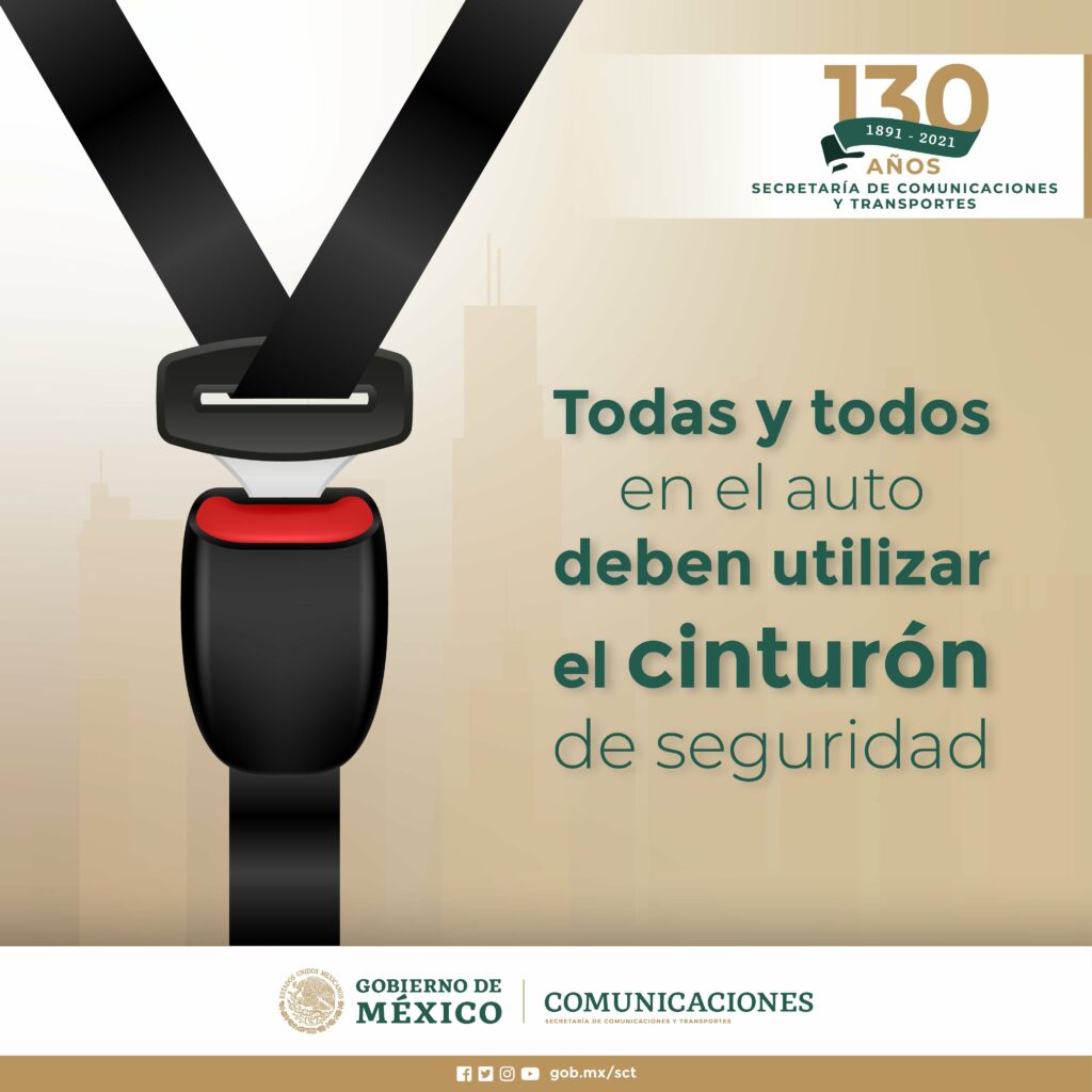 Recomienda SCT uso obligatorio de cinturón de seguridad - Caudal Informativo